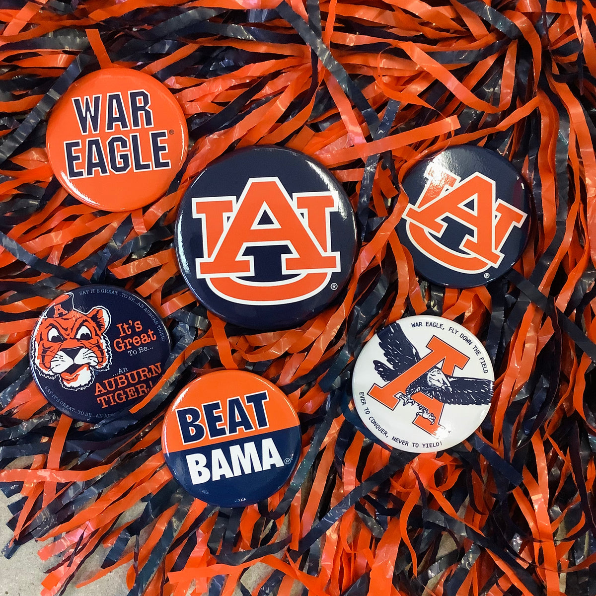 AUBURN GAME-DAY BUTTON - BEAT BAMA – Deb & Co. Boutique