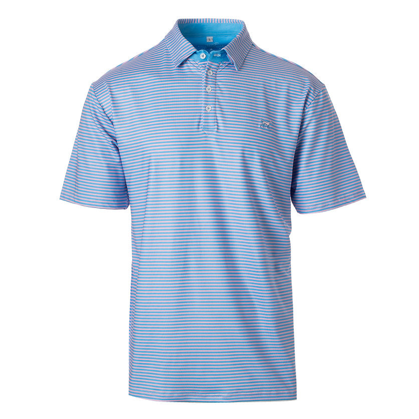 YOUTH FIELDSTONE SIGNATURE POLO PINK/BLUE – Deb & Co. Boutique